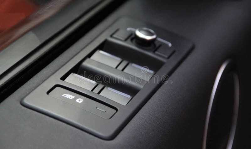 The Close Up of Commands of Indoor SUV Panel. Stock Photo - Image of ...