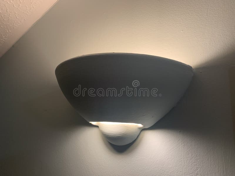 Indoor Ceramic White Lighting Fixture, Up Close Perspective Stock Image ...