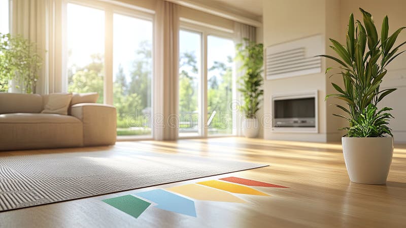 Indoor Climate Balance Concept with Arrows . Stock Illustration ...