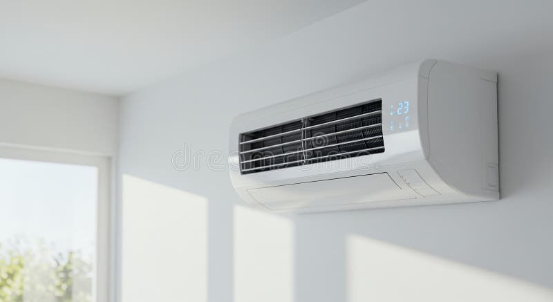 Indoor Comfort Air Conditioner Showing 23 Degrees Celsius in a Modern ...