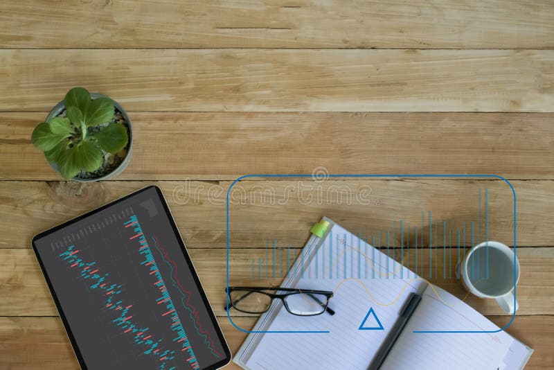 Indoor Computer Concept Working at Home, Besiness Office with Icon ...