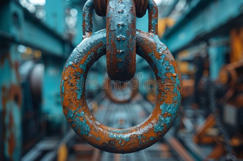 Indoor Construction Close Up of Rigging Equipment for Lifting Goods ...