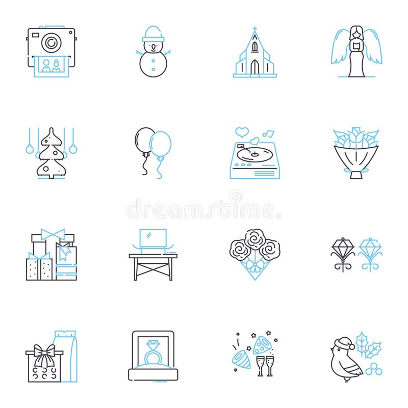 Indoor Design Studio Linear Icons Set. Design, Creativity, Elegance ...