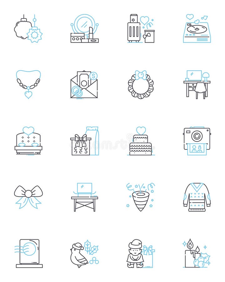 Indoor Design Studio Linear Icons Set. Design, Creativity, Elegance ...
