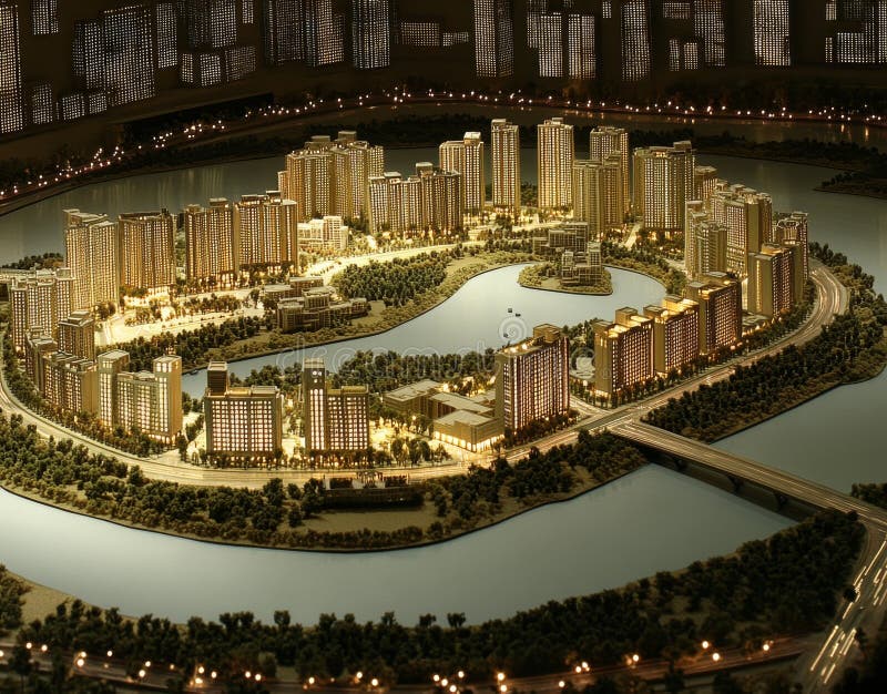 An Indoor Display of a Scale Model Representing a City S Architectural ...