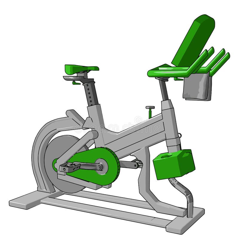Indoor Exercise Bicycle Vector or Color Illustration Stock Vector ...