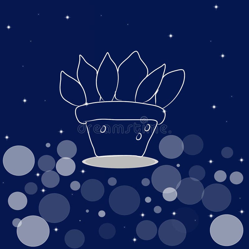 Indoor Flower with Dark Blue Color Background. New Concept Backdrop ...