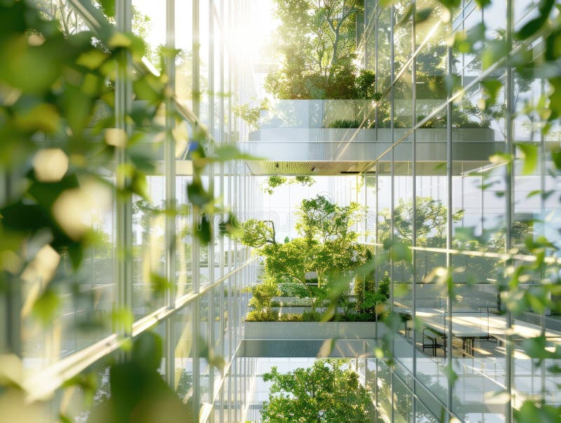 Indoor Greenery Building stock image. Image of building - 376702603