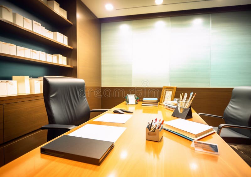 Indoor or Interior Business Office with Generative AI Stock ...