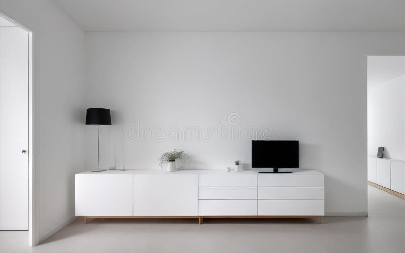 Indoor Interior Minimalism White Space Concept Background Stock Image ...