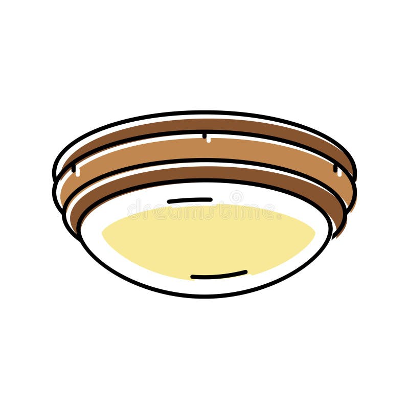 Indoor Lamp Ceiling Color Icon Vector Illustration Stock Vector ...