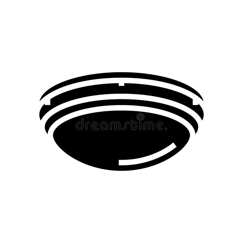 Indoor Lamp Ceiling Glyph Icon Vector Illustration Stock Vector ...