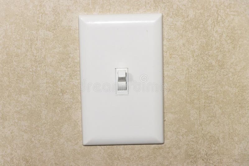 Indoor Light Switch in the on Position Stock Photo - Image of ...