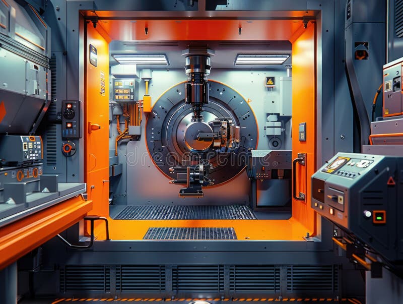 Indoor Machine Installation Stock Photo - Image of generated, industry ...