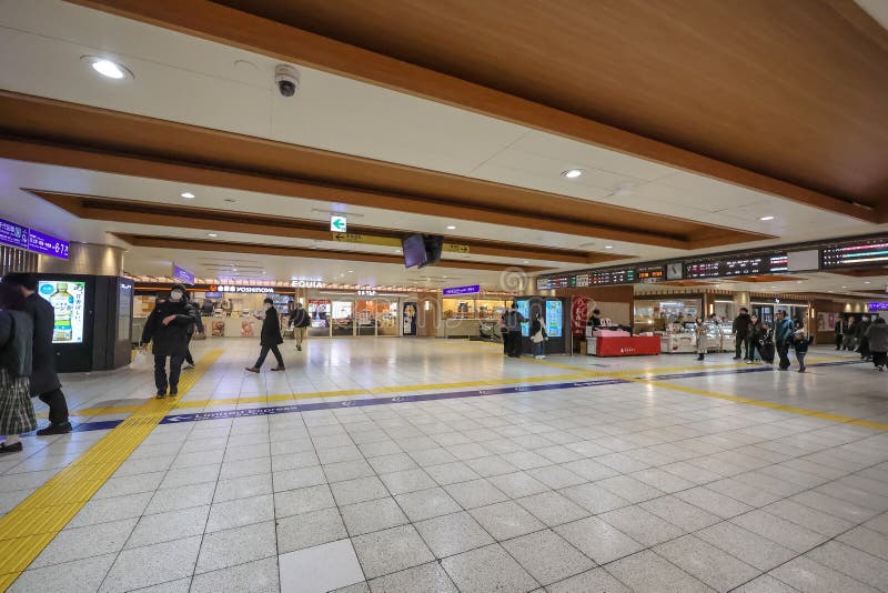Indoor Mall with Shops and Digital Display Boards, Tokyo Dec 8 2024 ...