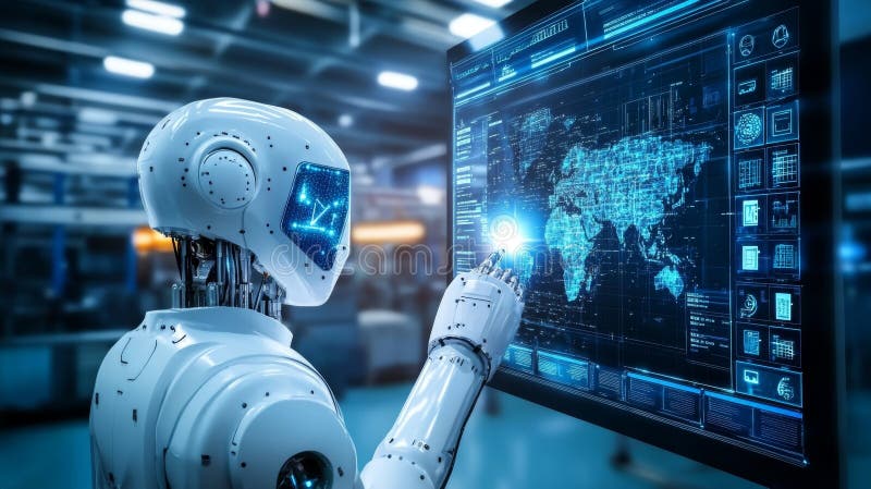 Indoor Manufacturing Environment Featuring Advanced Robo Technology ...