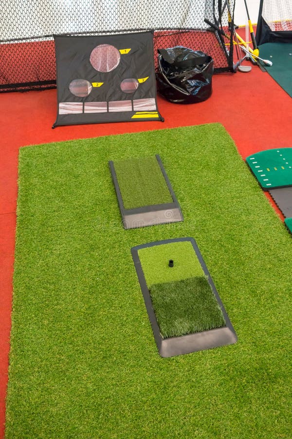 Indoor Mini Golf and Holes for Practicing Inside Building Stock Image ...