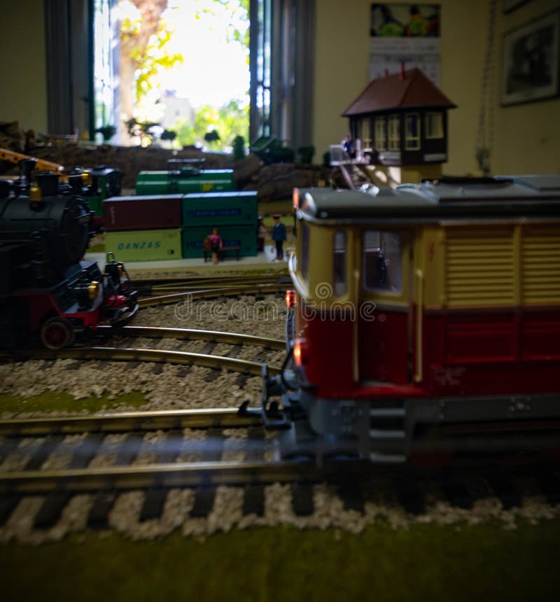 Railway Modeling Sample of Large Models Stock Photo - Image of lane ...