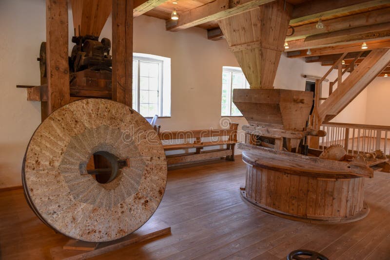 Indoor of an Old Watermill at Esrum in Denmark Stock Image - Image of ...