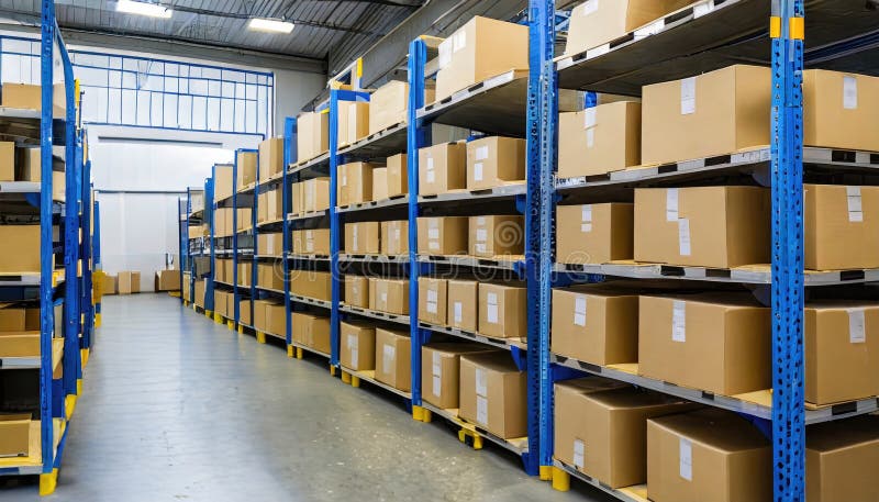 Packing Stations in Fulfillment Center. Generated with AI Stock ...