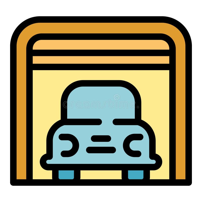 Indoor Parking Icon Vector Flat Stock Illustration - Illustration of ...