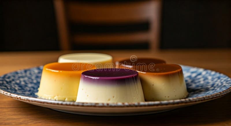 Pudding on a Plate, Delicious Sweet Jelly Dessert Stock Illustration ...