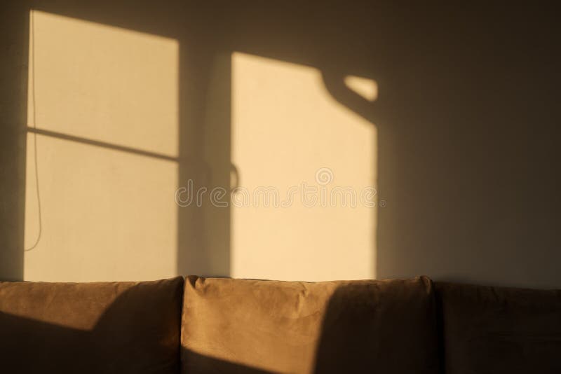 Indoor Photo of Shadow Patterns on Wall and Couch during Sunset Stock ...