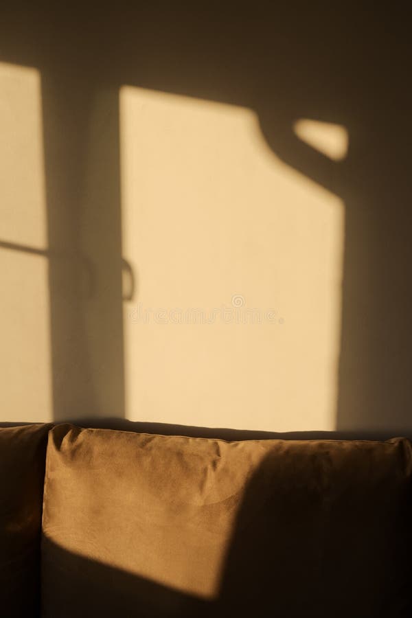 Indoor Photo of Shadow Patterns on Wall and Couch during Sunset Stock ...
