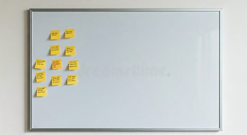 Sticky Notes on Notebooks and Whiteboards, Program Markers and Work ...