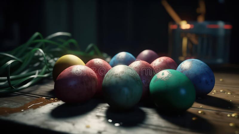 Indoor Photography of Traditionally Painted Easter Eggs Stock ...