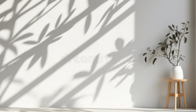 Indoor Plant Design, Window Shadow, Modern Nature Decor Generated by AI ...