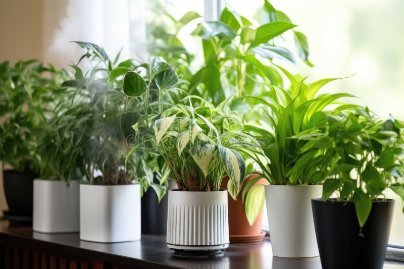 Indoor Plants Purifying the Air in a Room Stock Image - Image of ...