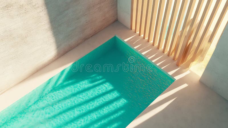 An Indoor Pool Bathed in Sunlight, Adorned with Wood Accents, and ...