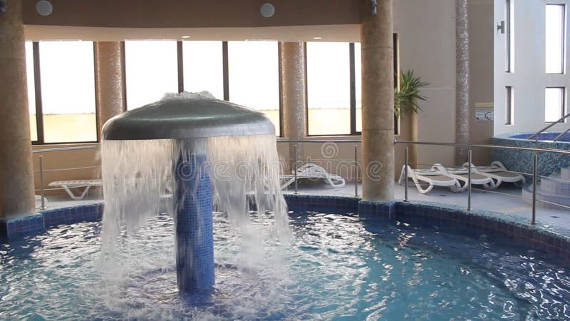 Indoor Pool with Thermal Water Stock Video - Video of shaped, round ...