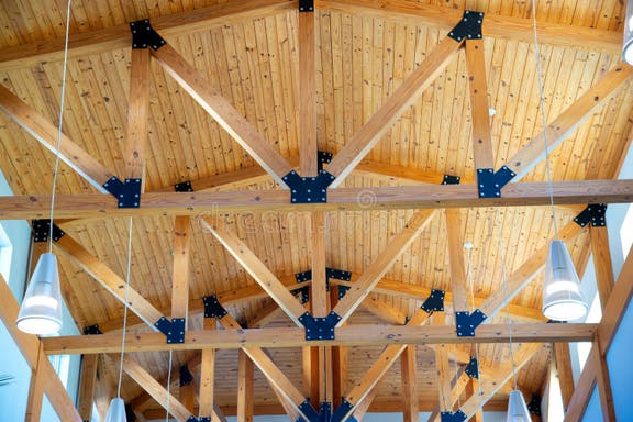 Indoor rafters frame stock image. Image of roof, housing - 208845871