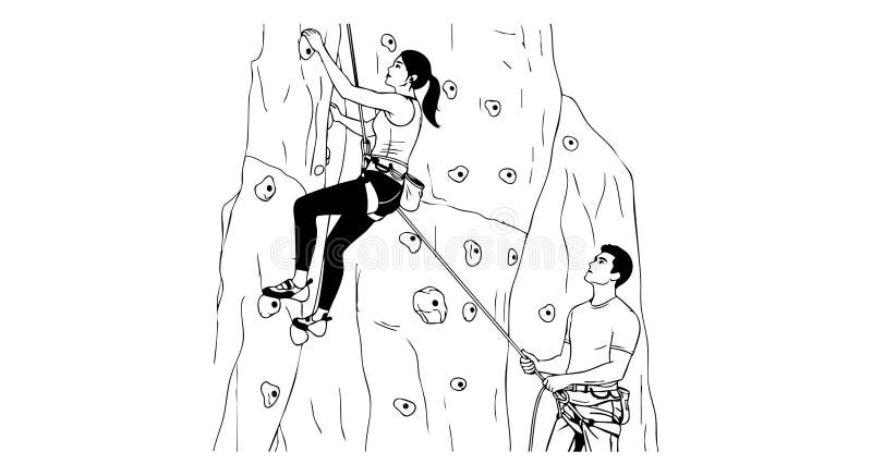 Indoor Rock Climbing Activity Stock Illustrations – 1,379 Indoor Rock ...