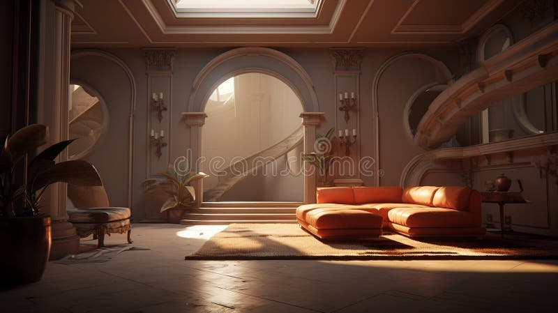 Indoor Room Design Best Image Stock Illustration - Illustration of desk ...