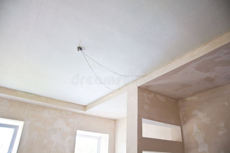 Indoor Room Maintenance, Walls Stock Photo - Image of cement, industry ...
