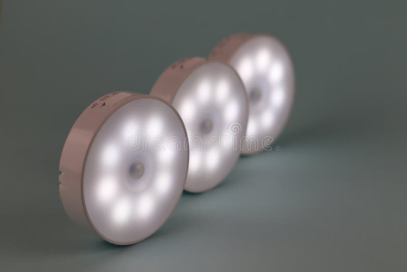Indoor Round Led Night Light with Motion Detector Stock Photo - Image ...