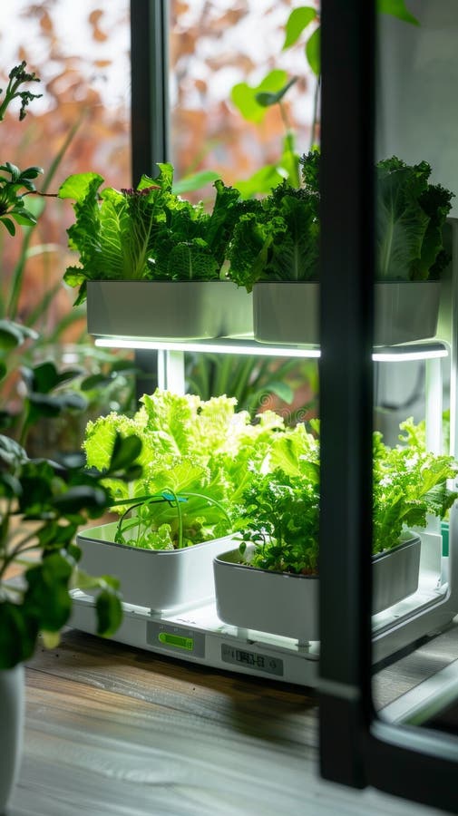 In an Indoor Setting, a Compact Hydroponic System Grows Vibrant Lettuce ...