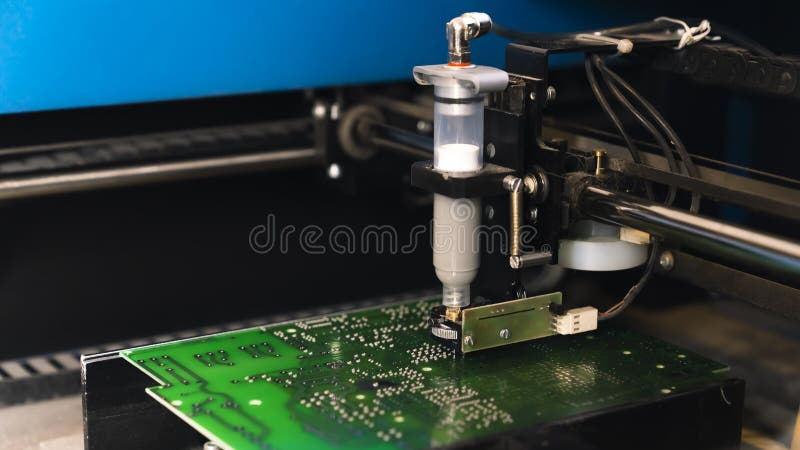 Soldering Paste Application Equipment Stock Photo - Image of wheel ...