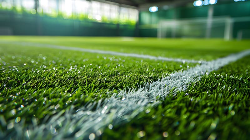 Indoor Soccer Field Artificial Grass with Copy Space by Generative AI ...