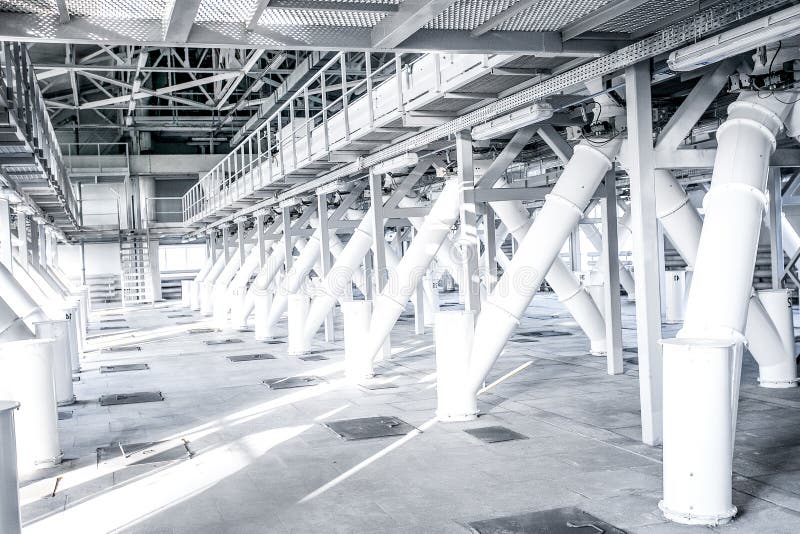 Indoor space of factory stock image. Image of building - 138858759