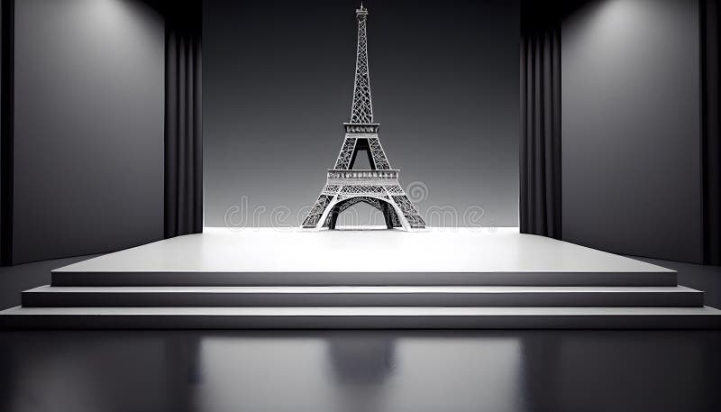 An Indoor Stage Template in Monochrome for Any Purpose Such As Catwalk ...