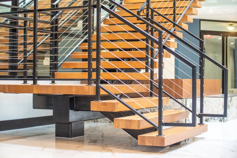 Indoor Stair and Railing Details Close Up Stock Photo - Image of detail ...