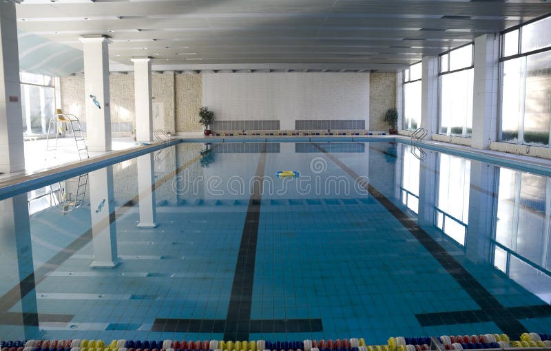 Indoor Swimming Pool stock photo. Image of water, indoor - 23354336