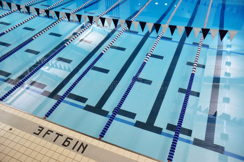 Indoor Swimming Pool Lanes stock photo. Image of backstroke - 11845048