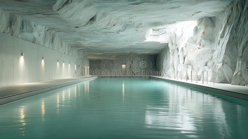 Cave Pool Serenity stock photo. Image of health, experience - 363928608