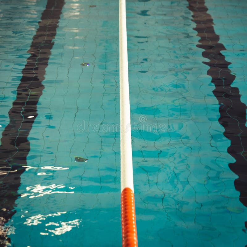 Indoor Swimming Pool with Swim Lanes. Stock Image - Image of luxury ...