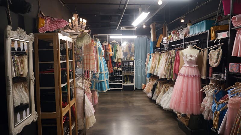 Indoor Theme for Wallpaper, Clothes Room Stock Image - Image of ...